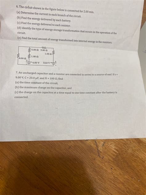 Solved The Circuit Shown In The Figure Below Is Connected Chegg