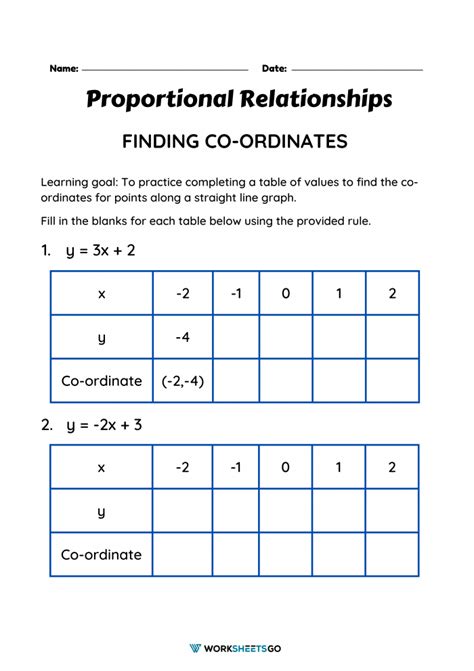 proportional relationship worksheets worksheetsgo