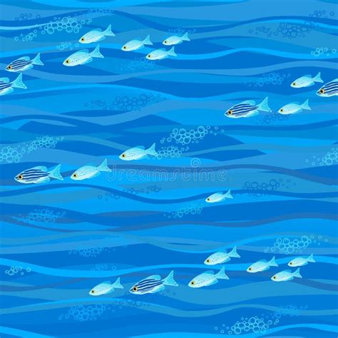 Fond Sans Couture Bleu De Mer Illustration De Vecteur Illustration Du