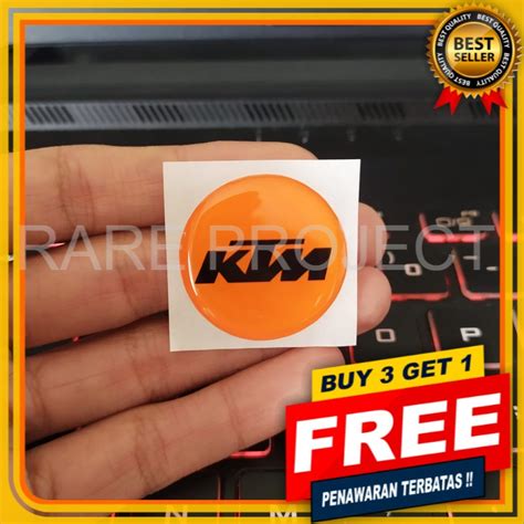 Jual Ktm Sticker Emblem Timbul Ukuran Kaliper Rem Motor Stiker 3d