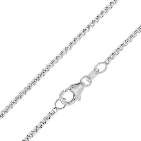Trendor Silber Halskette 925 Silber Runde Venezianer Kette 15 Mm