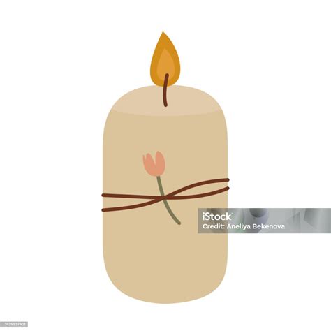 Lilin Vektor Lucu Dan Sederhana Dalam Gaya Datar Modern Terisolasi