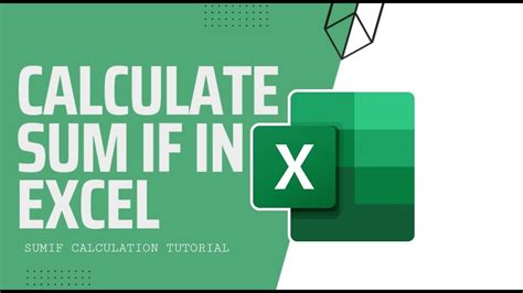 How To Use Sum If Formula In Excel Microsoft Excel YouTube