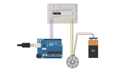 Circuit Design Stepper Motor Control Tinkercad