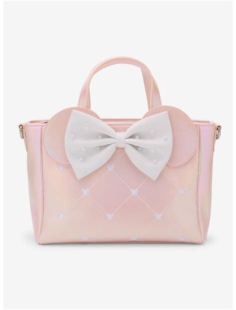 Loungefly Disney Minnie Mouse Pink Pearl Mini Satchel Bag Hot Topic