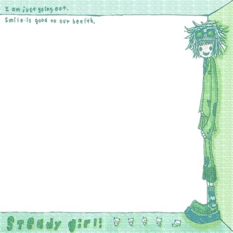 Steady Girl Frame Mcs Cute Cutecore Kawaii Border Drawing