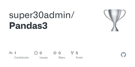 github super30admin pandas3