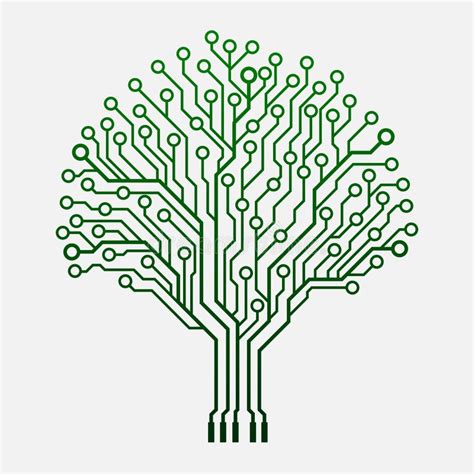 Abstract Circuit Tree Vector Illustration Stock Vector Illustration Of Electrical Tech