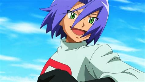 Anime Character With Purple Hair And Green Eyes