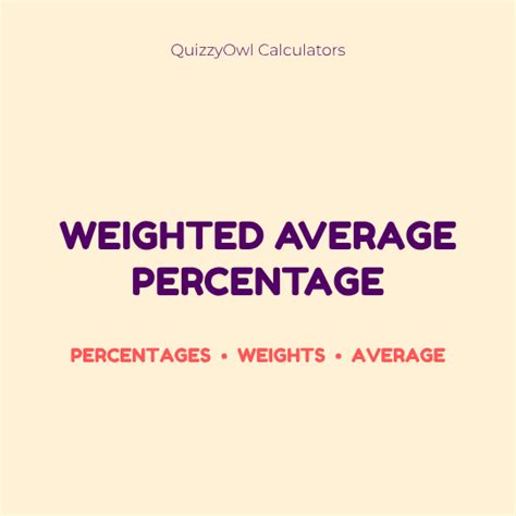 Weighted Average Percentage Calculator All Formulas Included