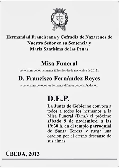 Esquelas Para Difuntos Ejemplos Espanol Y En De Esquelas Para Difuntos