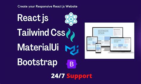 Create react web app using material ui, tailwind, bootstrap by Sauravkumar476 | Fiverr