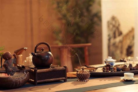 茶具桌子紫砂壶茶艺高端影相图片 包图网企业站
