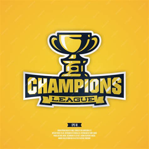 Premium Vector Champion Sports League Logo Trophy Cup Champion