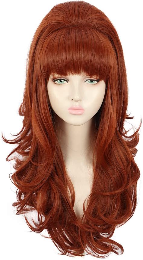 Topcosplay Womens Wig Platinum Blonde Beehive Wigs Bouffant