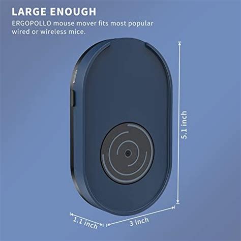 Ergopollo Mouse Jiggler Undetectable Mouse Mover Device Wiggler Shaker