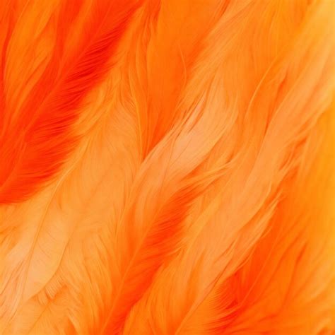 Premium Ai Image Orange Feather Texture