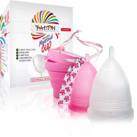 Talisi Reusable Menstrual Cups Set Of 2 With Collapsible Silicone