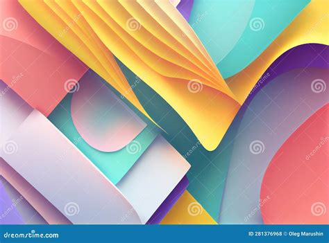 Abstract Colorful Background In Soft Pastel Colors Generative Ai Stock