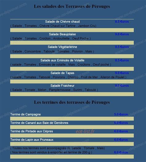 Les Terrasses De Pérouges à Perouges Menu Et Photos