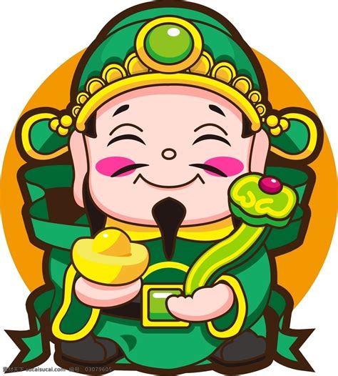 新年卡通Q版福禄寿喜之禄神矢量素材图片下载 素材编号03079605 素材天下图库