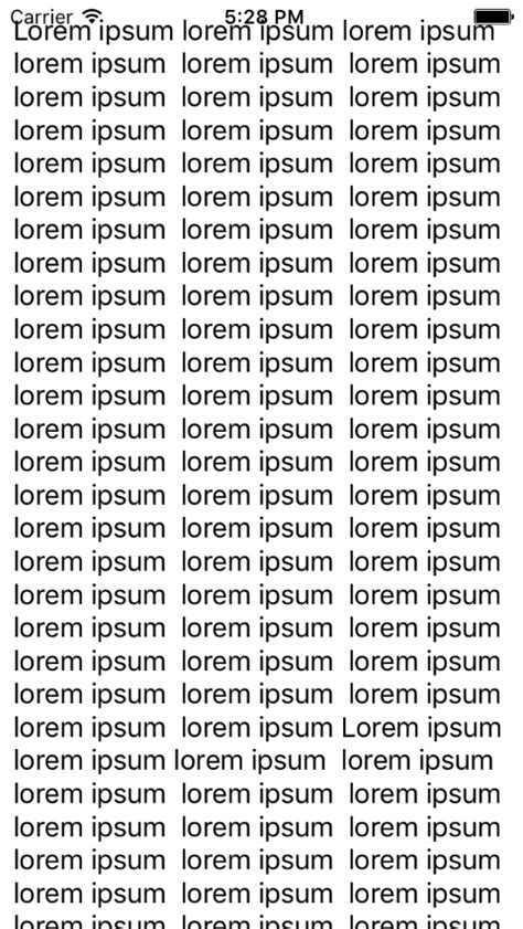 Ios Uiscrollview And Variable Text Size Stack Overflow