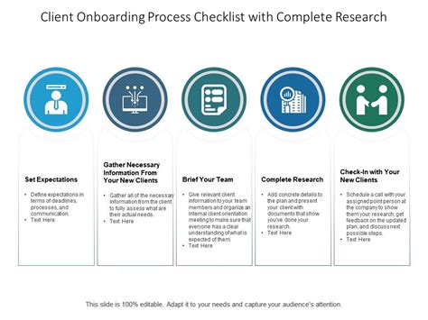 Client Onboarding Process Checklist With Complete Research PowerPoint