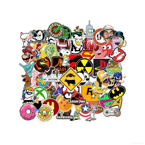 Adesivos Stickers Personagens Nerd Geek Retro Nostalgia Adesivos Modelo Shopee Brasil