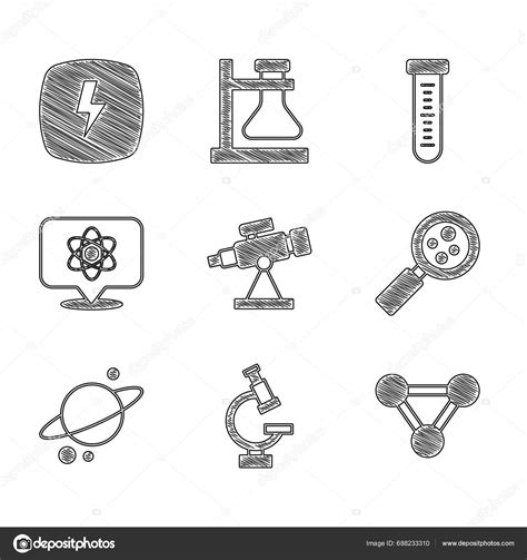 Set Telescope Microscope Molecule Microorganisms Magnifier Planet