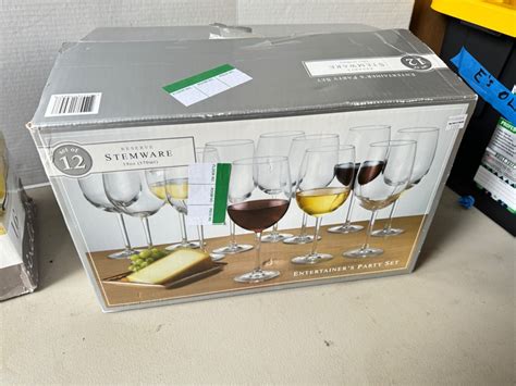 Lot 58 Set Of 16 Glass Drinking Glasses And Set Of 12 Wine Glasses