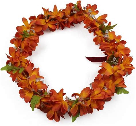 Hawaii Luau Artificial Fabric Plumeria Lei