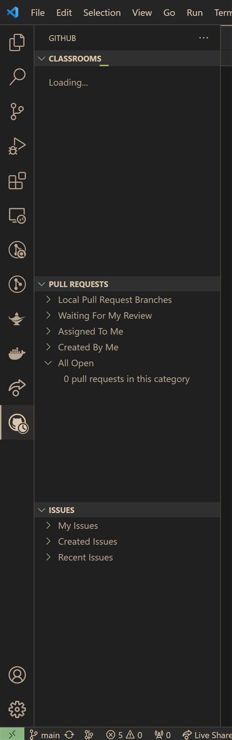 why is my github classrooms not loading in vscode stack overflow