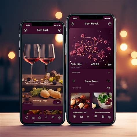Premium Photo Mobile App Of Wine Bar Sophisticated And Classy Concept