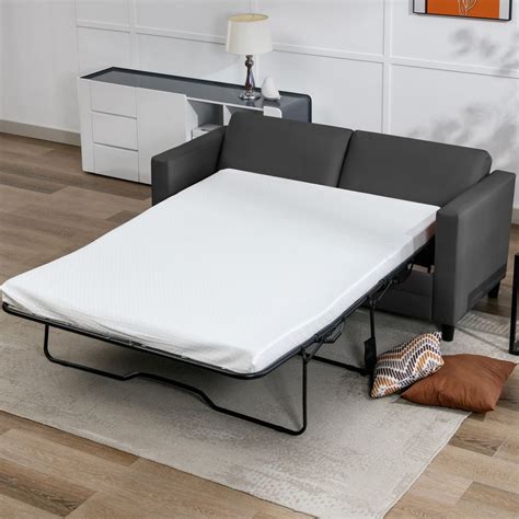 Mjkone 2 In 1 Queen Size Pull Out Convertible Loveseat Sofa Bed Couch