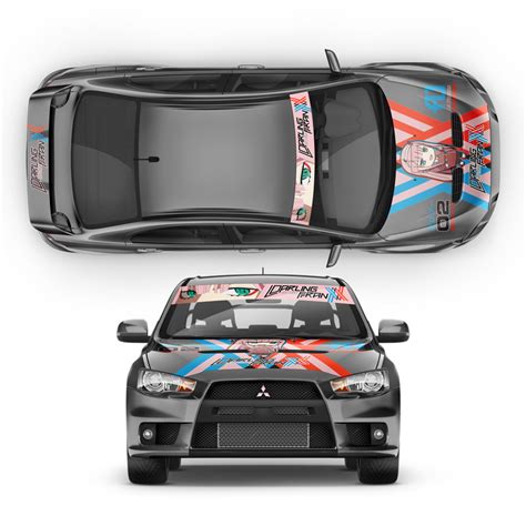 Zero Two Darling In The Franxx Itasha Anime Style Graphic Decals Se
