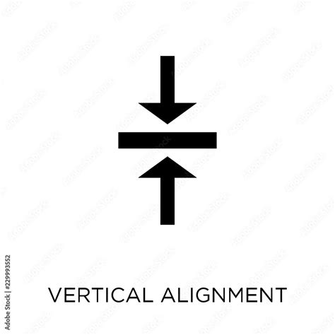 Vertical Alignment Icon Vertical Alignment Symbol Design From Geometry