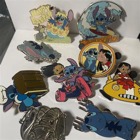 Disney Stitch Pin Lot 9 Pins Disney Disneypin Depop
