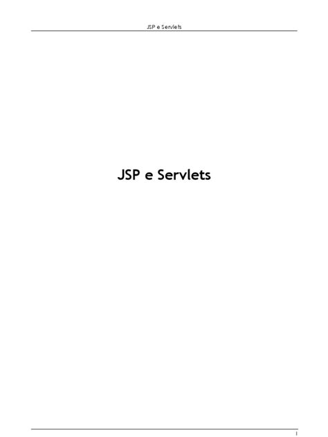 Apostila Servlet Jsp Pdf Páginas Do Servidor Java Servidor