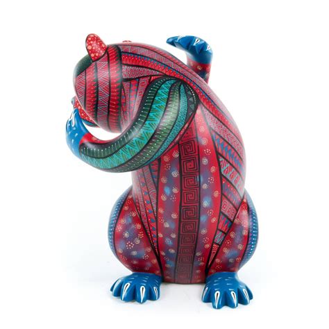 Zapotec Bear Oaxacan Alebrije Wood Carving Mexican Art