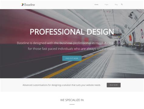 Baseline Free Prebuilt Business Wordpress Website