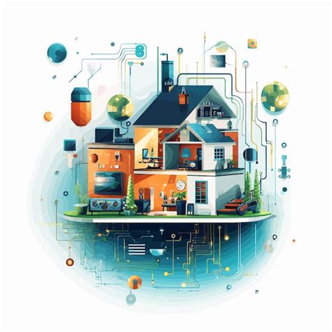 Premium Vector Smarthousevectorillustratedwhitebackground