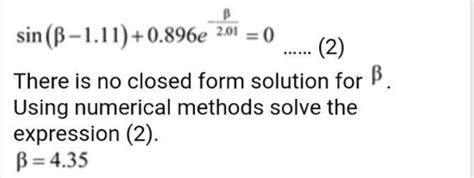 solved 2 01 there is no closed form solution for β using