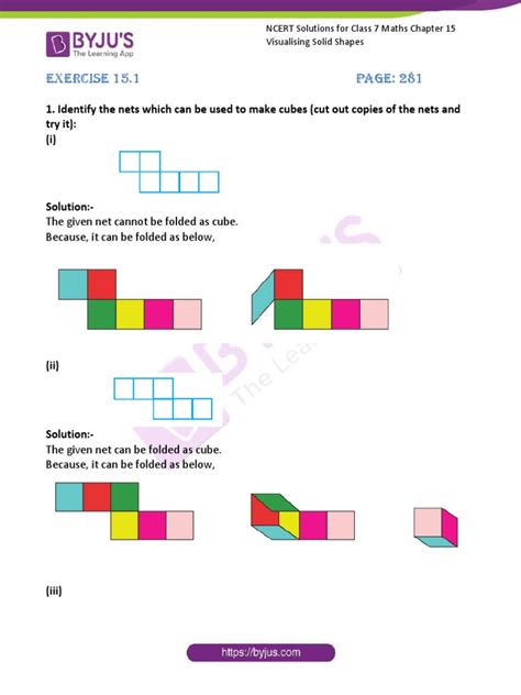 Ncert Solutions For Class 7 Maths Chapter 15 Visualising Solid Shapes