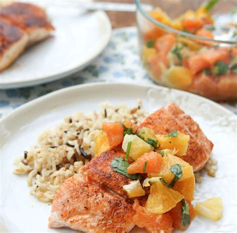 Vision Del Cine Pan Seared Blackened Salmon With Citrus Salsa