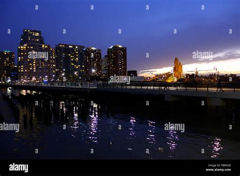 Waterfront At Hoboken Train Terminal Hoboken New Jersey Usa Stock
