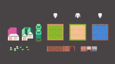 Материалы для 2d ролевой игры с видом сверху Ассеты для unity