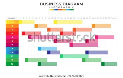 Modern Timeline Gantt Chart Table Stock Vector Royalty Free 2276330371 Shutterstock