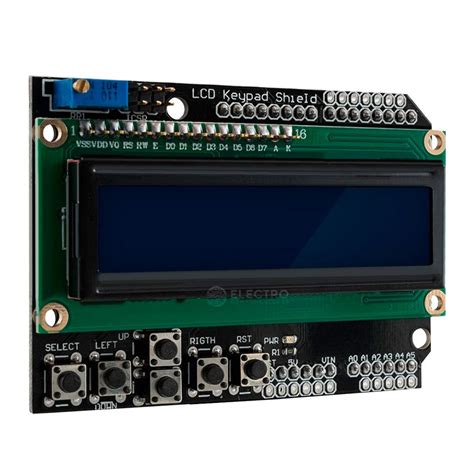 Shield Lcd Keypad Pantalla Lcd1602 Azul Botones Modulo Arduino 1602