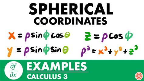 Spherical Coordinates Examples Calculus 3 Jk Math Youtube