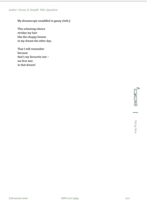 Sreejith Varma R On Linkedin Environment Creativewriting